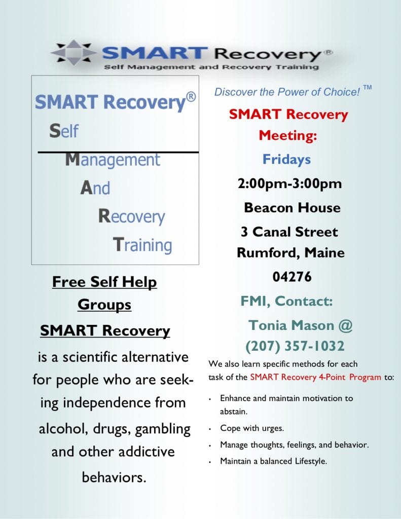 New SMART Recovery Meeting in Rumford! - Western Maine Addiction ...